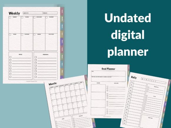 Undated digital planner