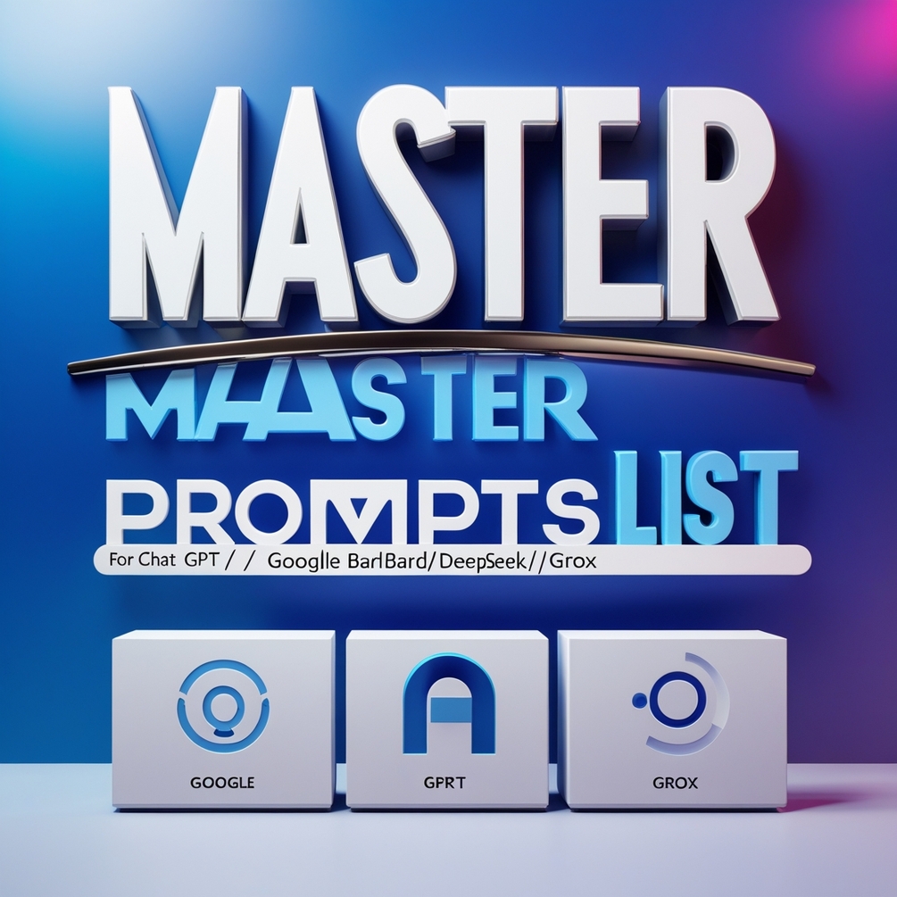 MASTER PROMPTS LIST FOR CHAT GPT / GOOGLE BARD/DEEPSEEK/GROX Master ...