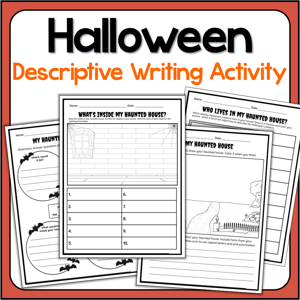 My Haunted House Worksheets - Halloween Descriptive Writing Activity