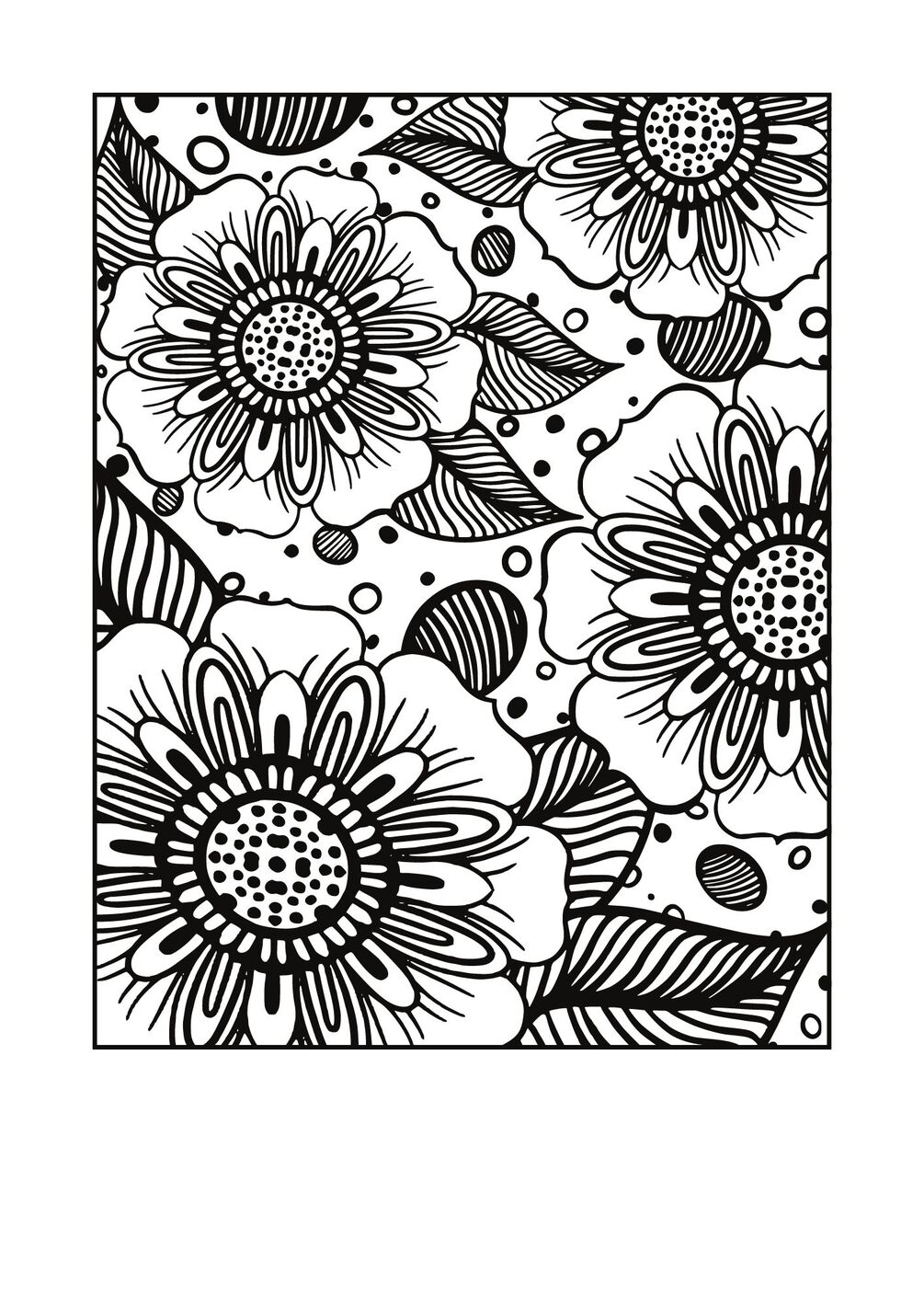 sketsa coloring flower