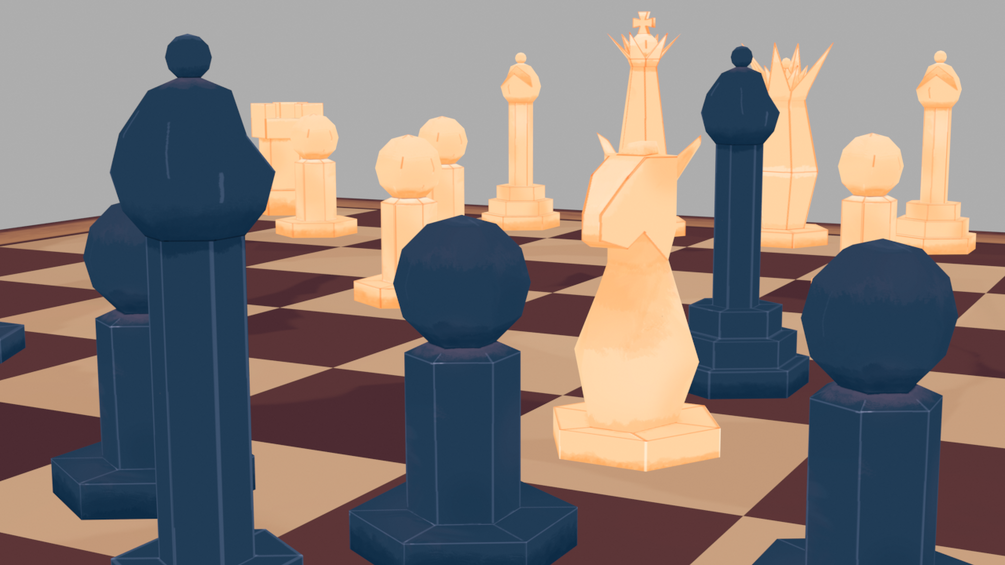 Handpainted & Stylized Chess Set