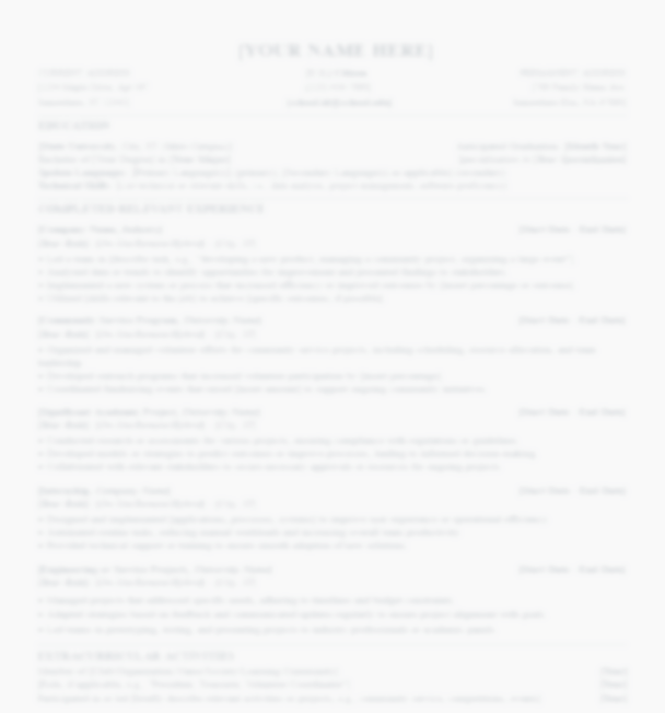 Resume Ready in 5: The Ultimate Plug-and-Chug Template