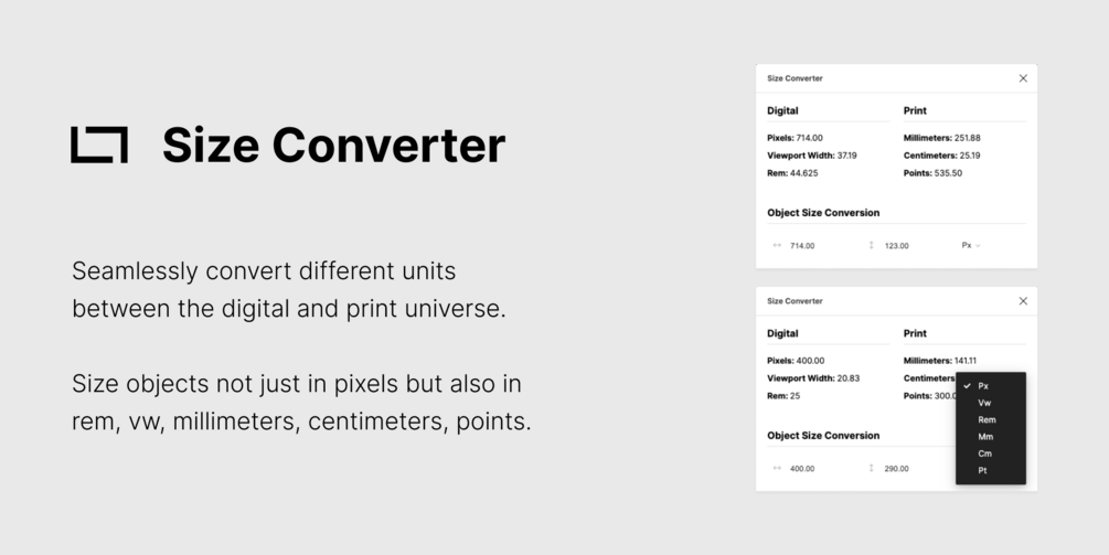 Size Converter - Figma Plugin