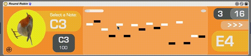 Round Robin MIDI Sequencer - Max For Live Device