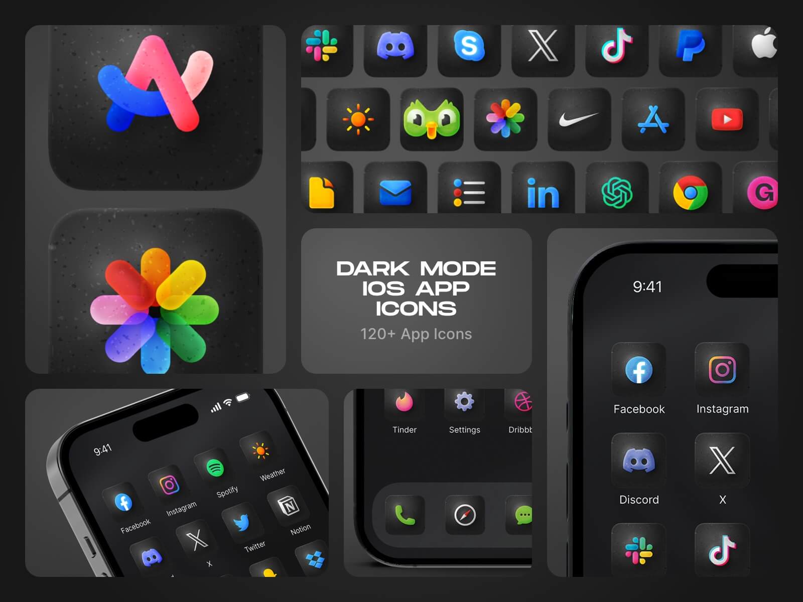 New Dark Mode iOS App Icons - Solt Wagner