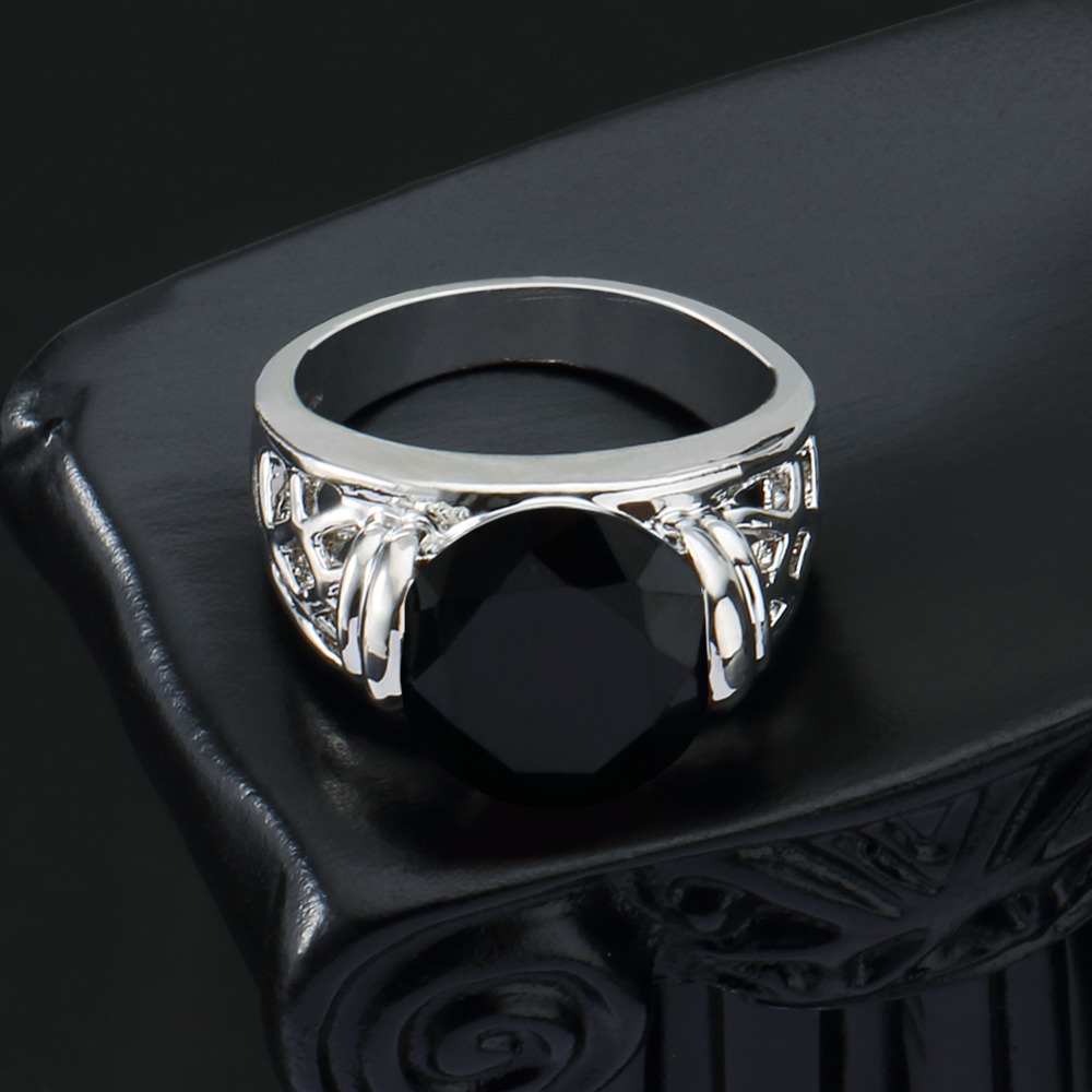 Blue Heron Studios "Enchanted" Obsidian Vintage Ring