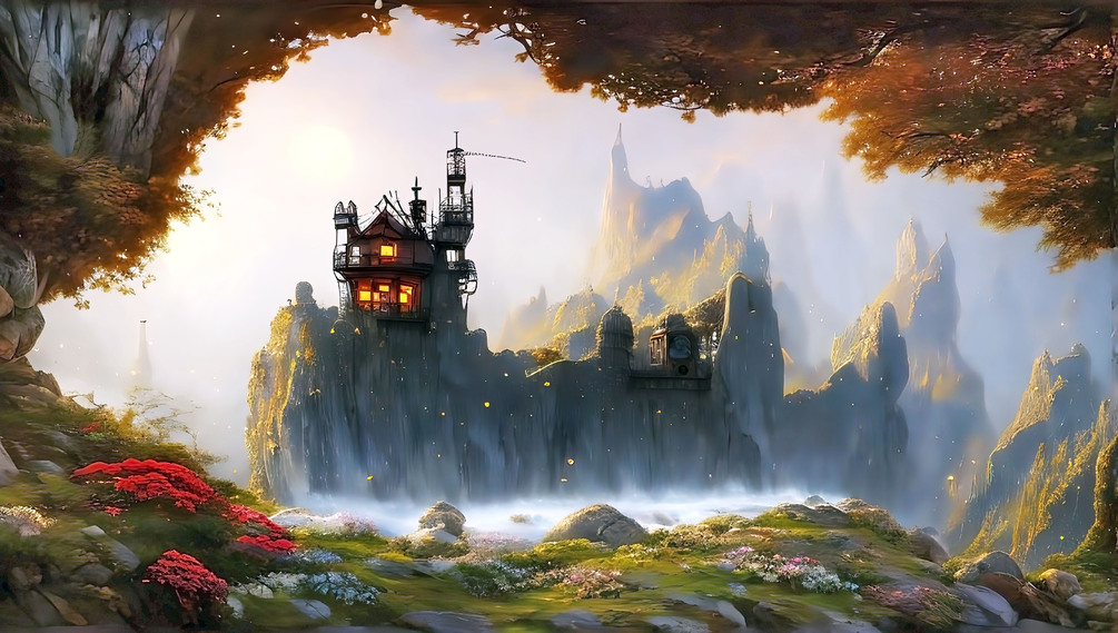 Wizard's castle on the rock - 202304114.