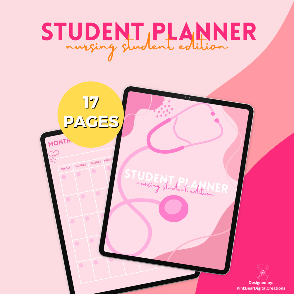 Student Planner Nursing Student Edition (Pink Themed)