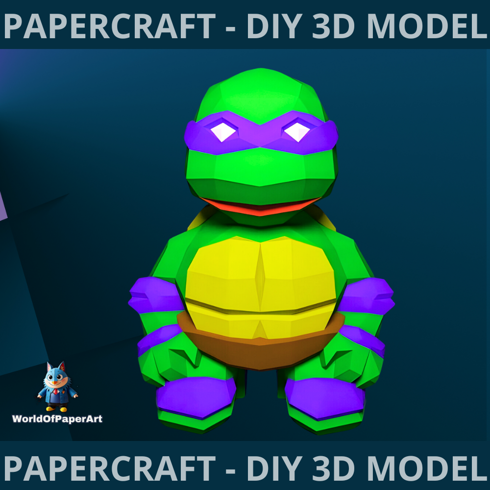 Ninja Turtles Papercraft Bundle - Diy Low Poly Art Kit - 3D Origami ...