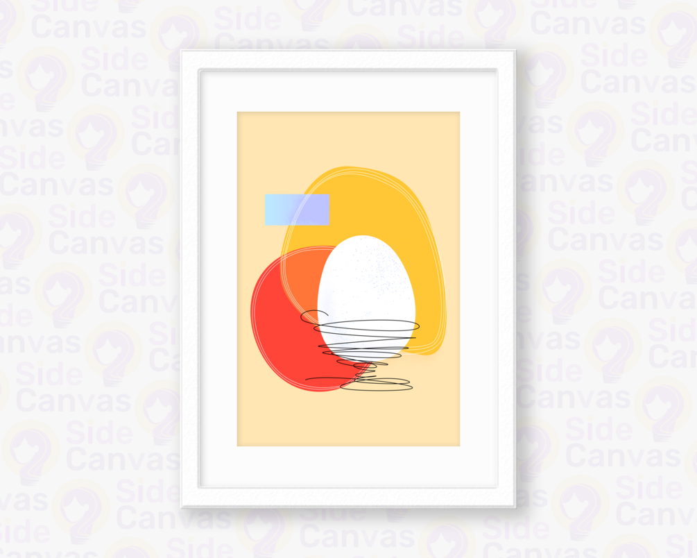 Abstract Egg Print