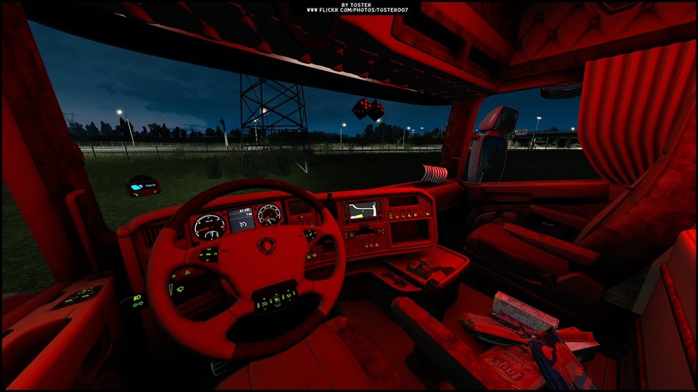 Interior Scania RJL RED VABIS ETS 2 #18