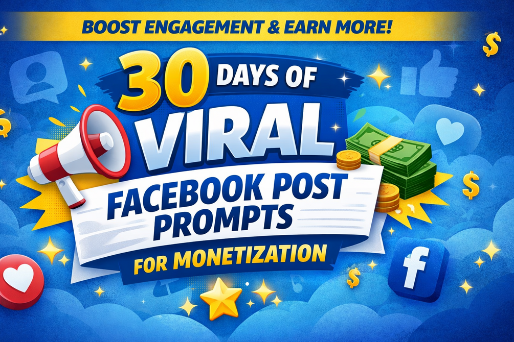 30 Days of Viral Facebook Post Prompts for Monetization