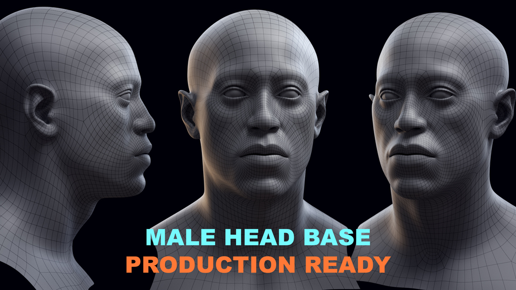 MALE HEAD BASE MODEL READY FOR PRODUCTION