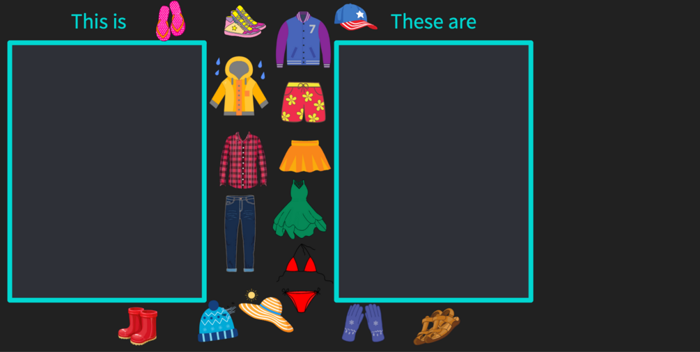 EDB: Interactive Grammar: THIS IS/THESE ARE (Clothing)