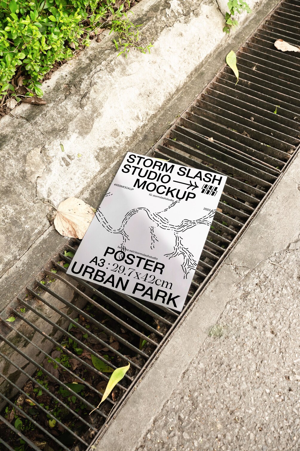 Urban Park Poster Mockup by StormSlash Studio
