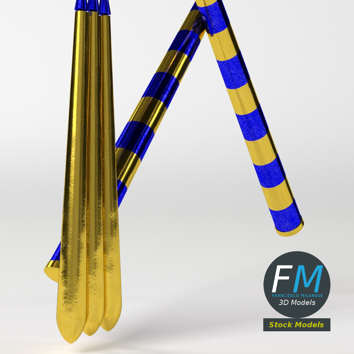 3D MODEL - Crook and flail