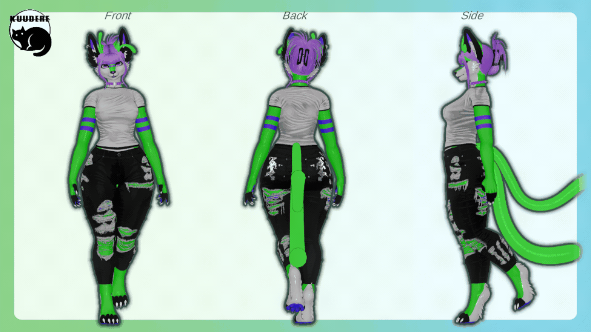 Luma, Alien Wolf Girl Furry Avatar[PC/QUEST][VRCFT][SPS][VRCHAT AVATAR]