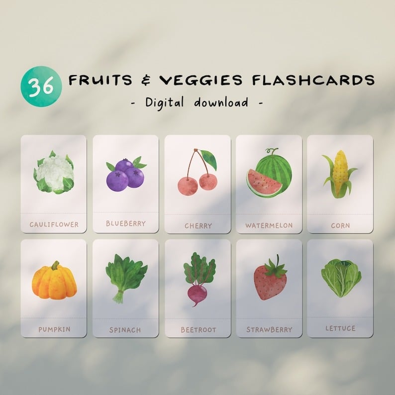 Set Fruits & Vegetables Flashcards