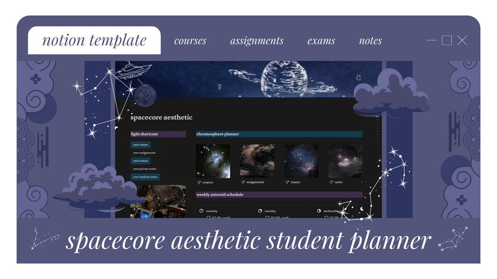 Spacecore Aesthetic Student's Planner