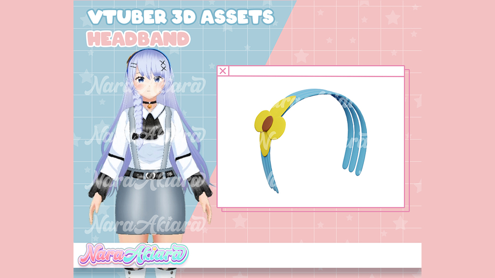 3D Vtuber Assets Headband V1 Vroid Commission, 3D assets ready to use ...