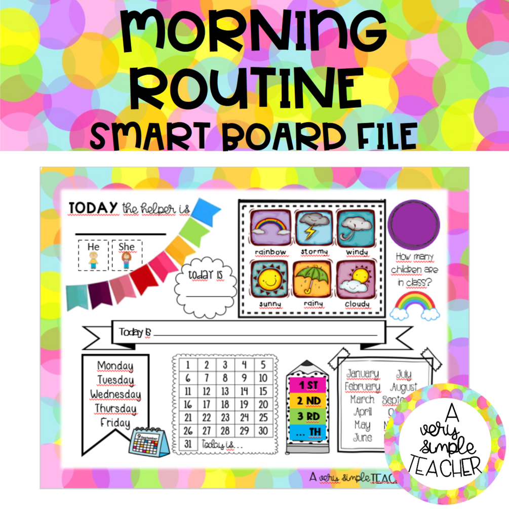 Morning routine smart board file
