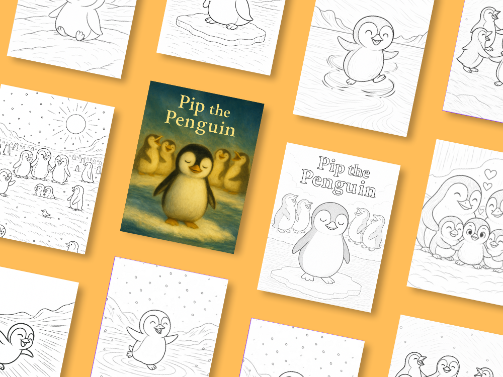 FREE: Pip the Penguin Printable Coloring Pages