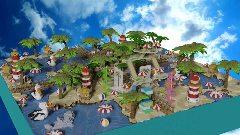 KITMAP SPAWN + WARZONE - THEME BEACH 401x401