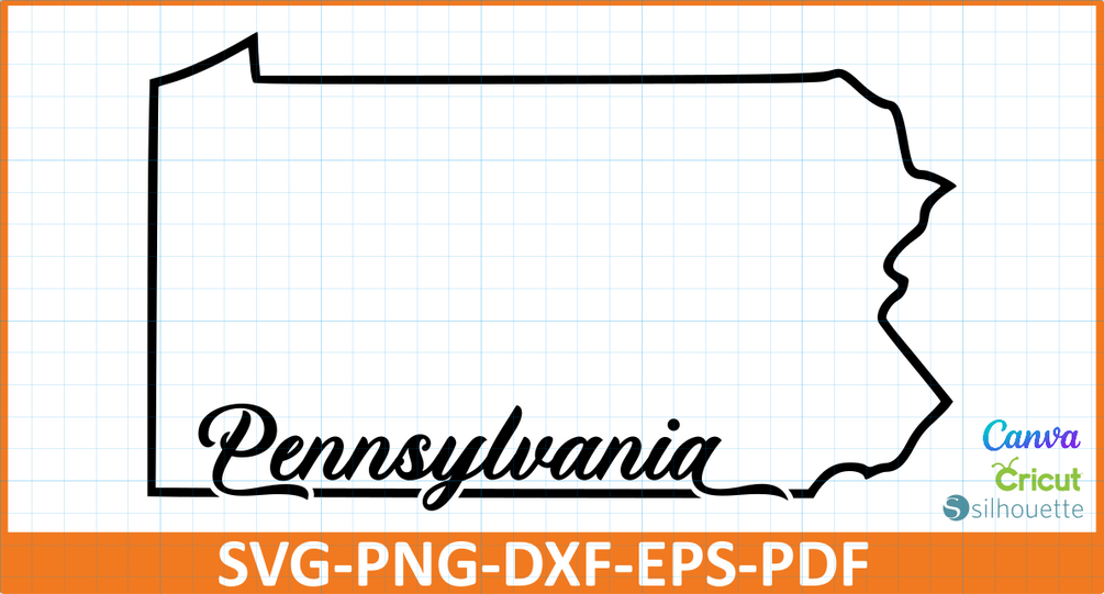 Pennsylvania State SvG,PnG,DxF,EpS,PdF file,Ready for Canva,Cricut ...
