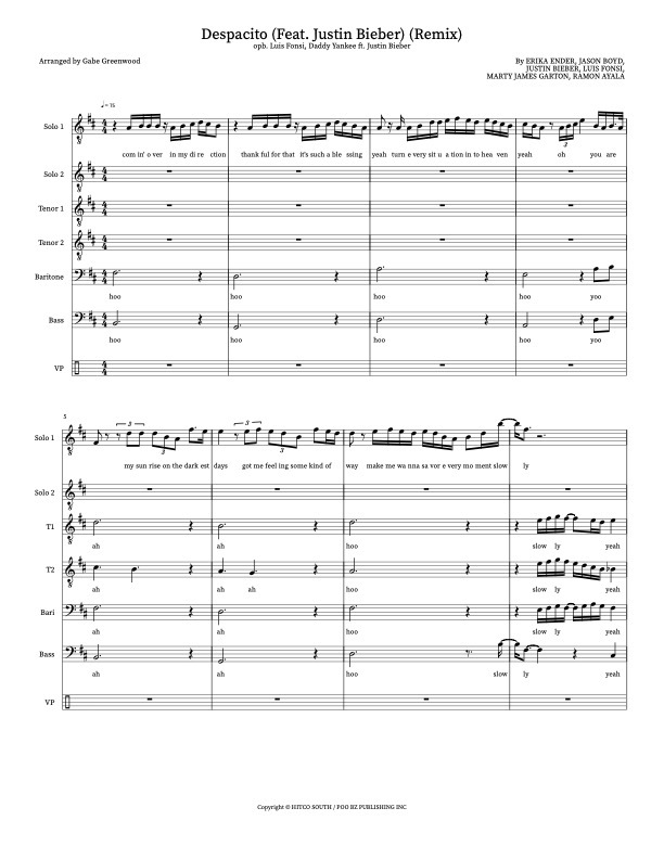 Despacito (Remix) ft. Justin Bieber - Luis Fonsí, Daddy Yankee, Justin Bieber (TTBB Arrangement)