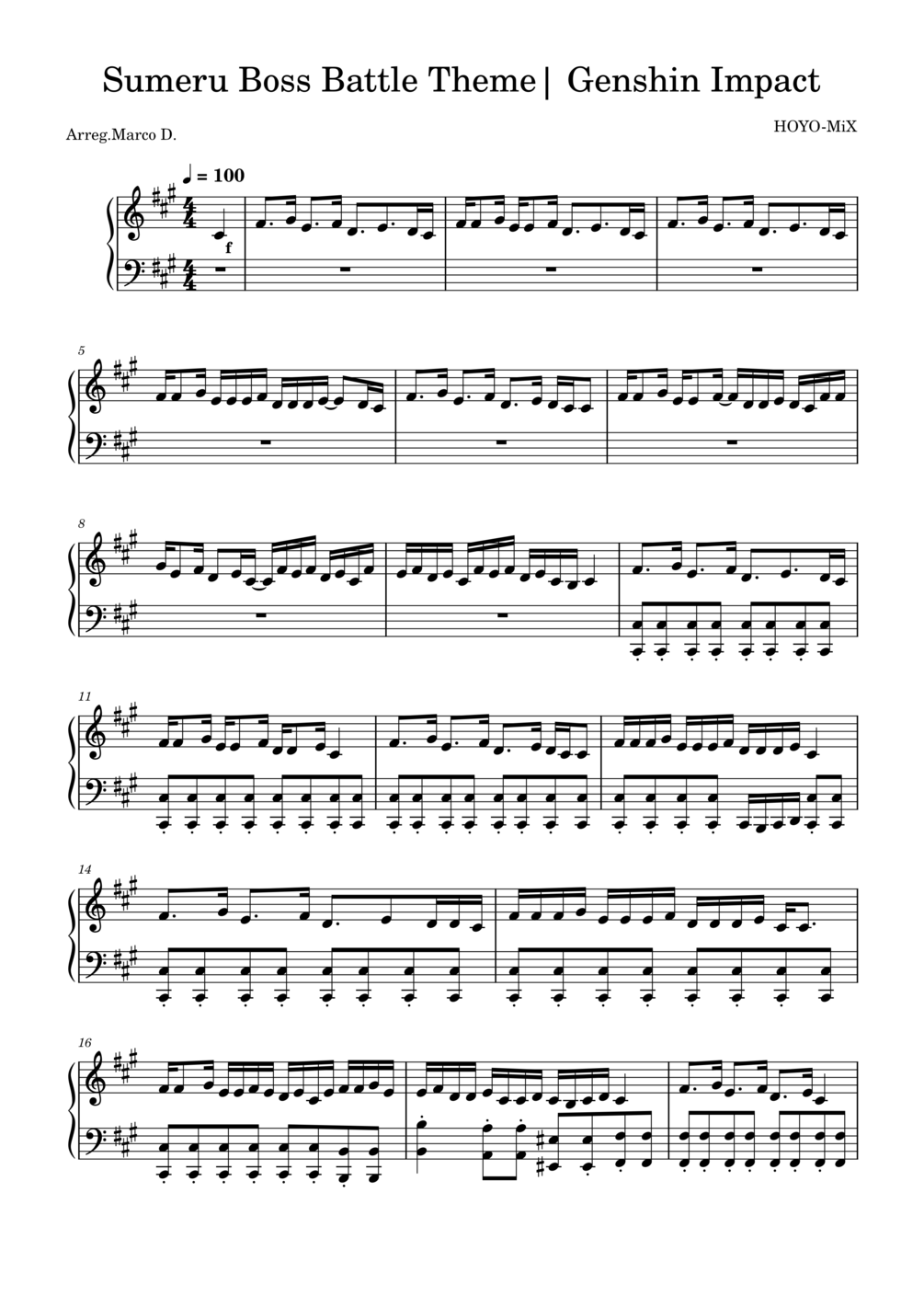Sumeru Boss Battle Theme | Genshin Impact SHEET + MIDI