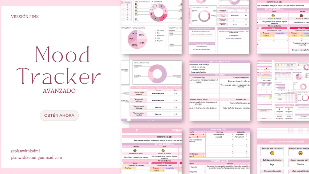 Mood Tracker Avanzado - Vers. Pink