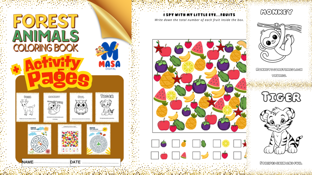 Whimsical Forest Adventures: A Coloring and Activity Book