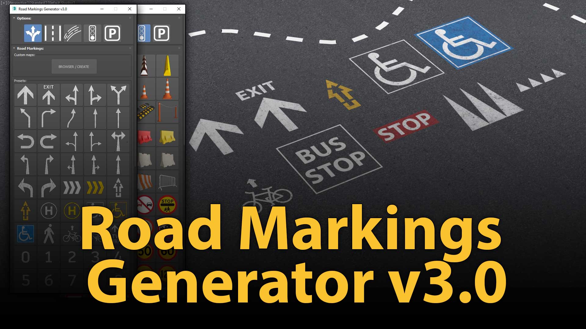 Road Markings Generator v3.0 - ArchvizTools