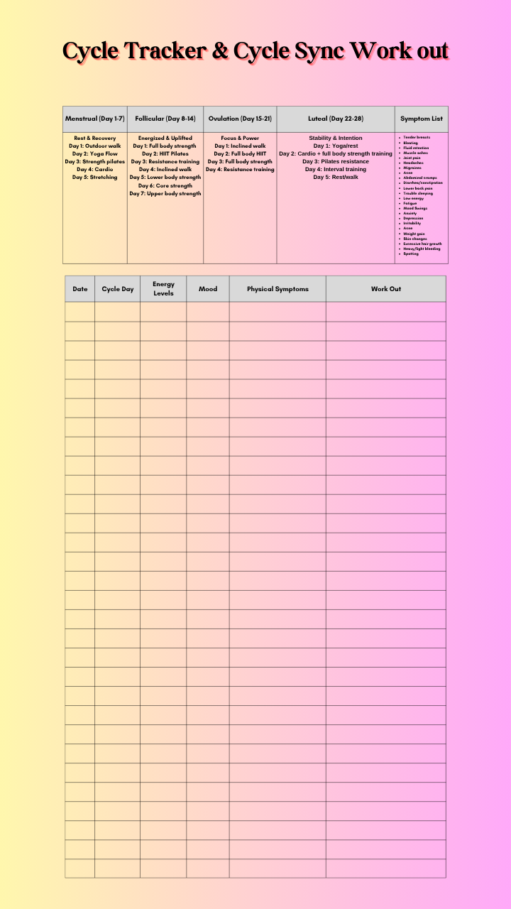 Colored - Cycle Sync & Period Tracker – Align Workouts to Your Flow