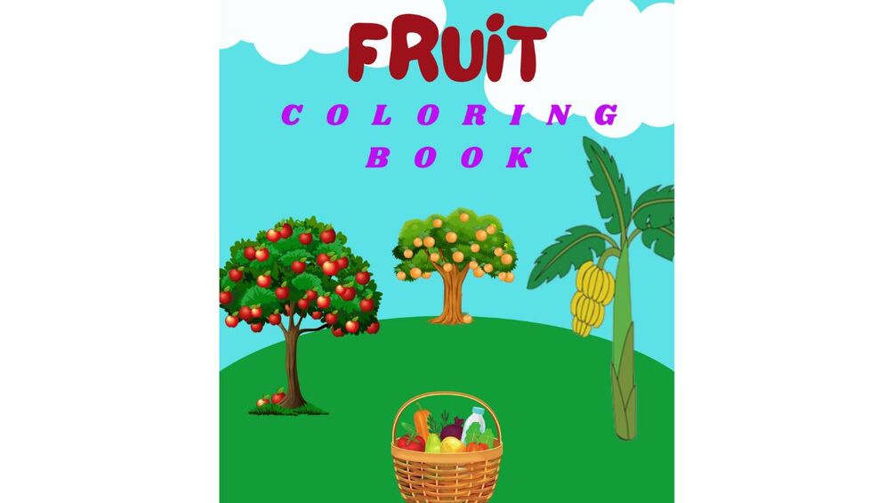 Fruit coloring book for kids(3-6)