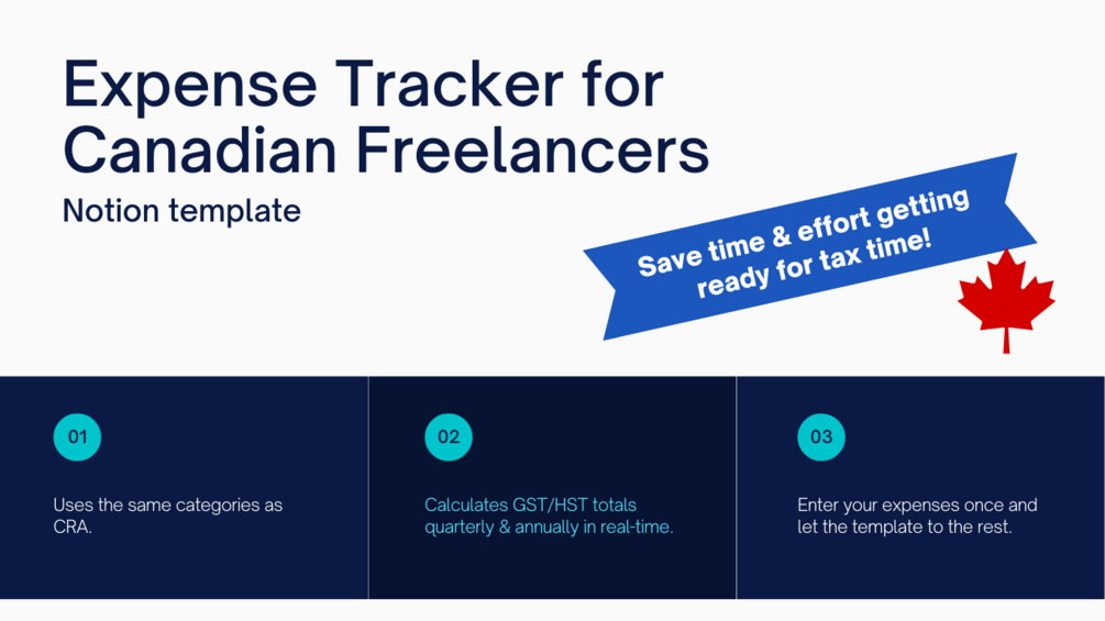 Expense Tracker for Canadian Freelancers - Notion Template