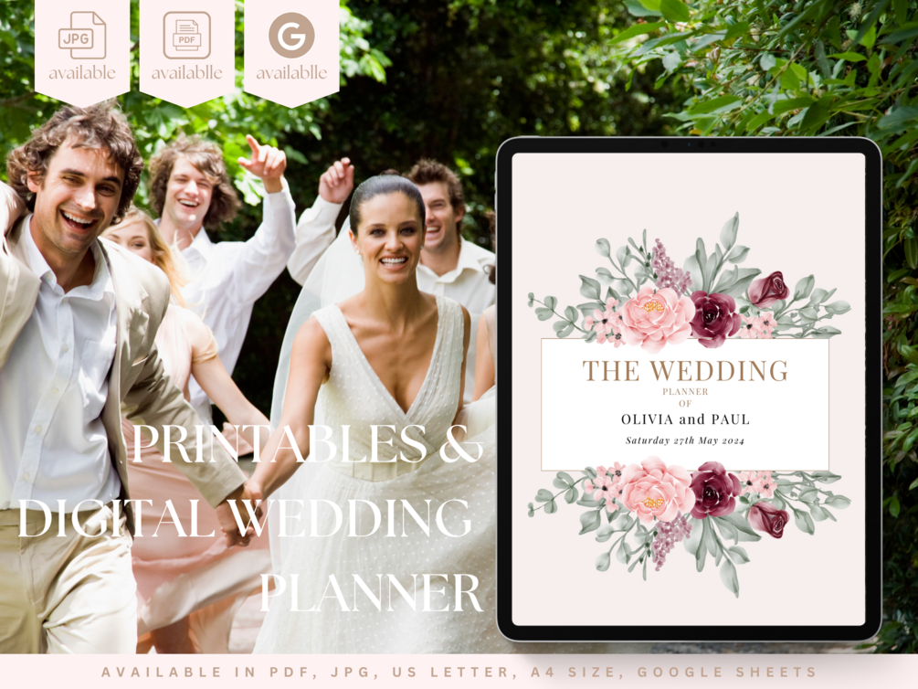 Ultimate Wedding Planner in Red Rose Theme | Google Sheet Template ...