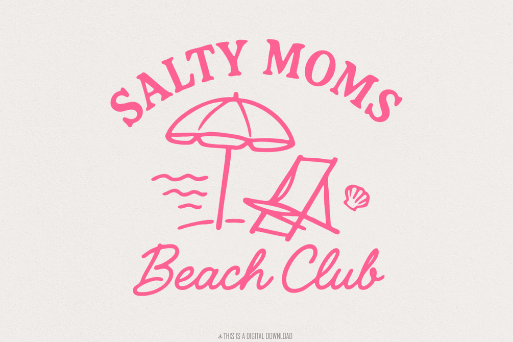 Salty Moms Beach Club Shirt, Beach PNG, Summer Shirt, Mom Life Shirt ...