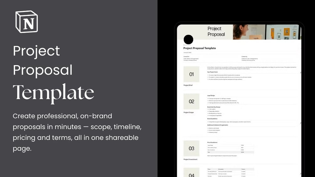 Proposal Studio — Notion Project Proposal Template