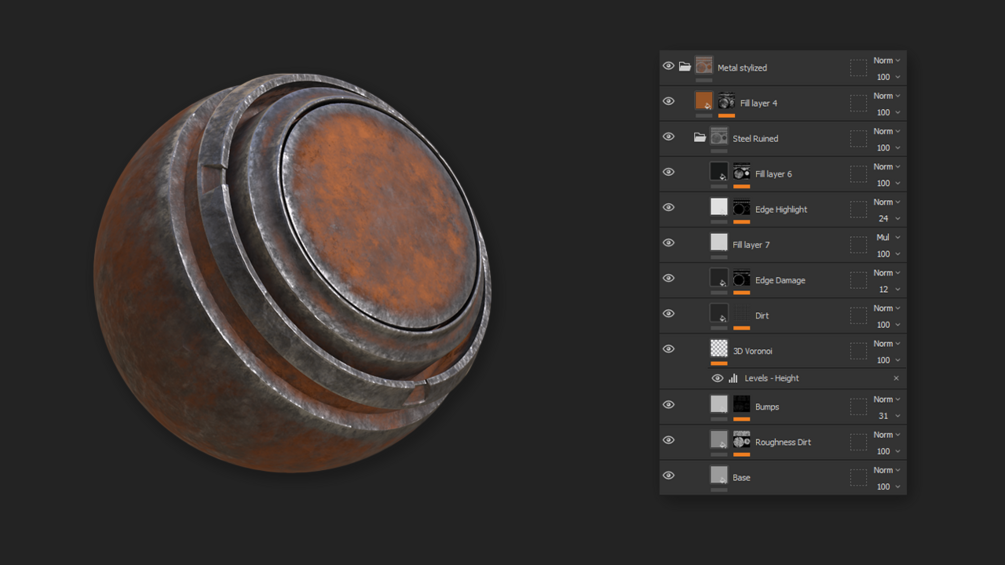 Stylized Metal Smart Material