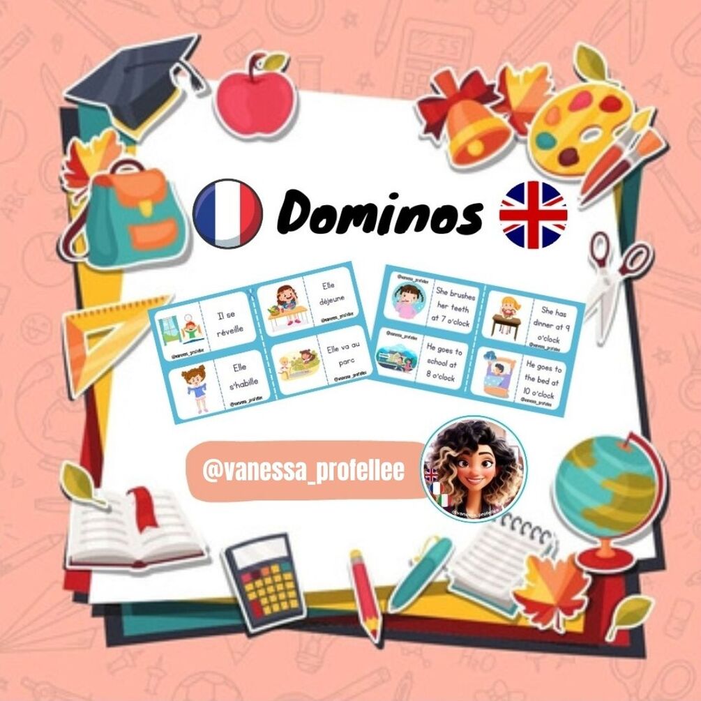 Dominos Routines + Les habitudes 🇬🇧🇫🇷
