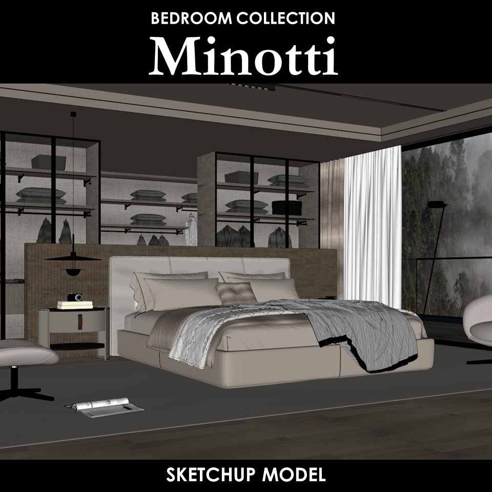 SU | BEDROOM COLLECTION - MINOTTI - SKETCHUP