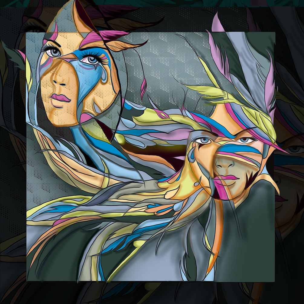 Artful Faces - Digital illustration - Soulful Strokes - Faces in Color ...