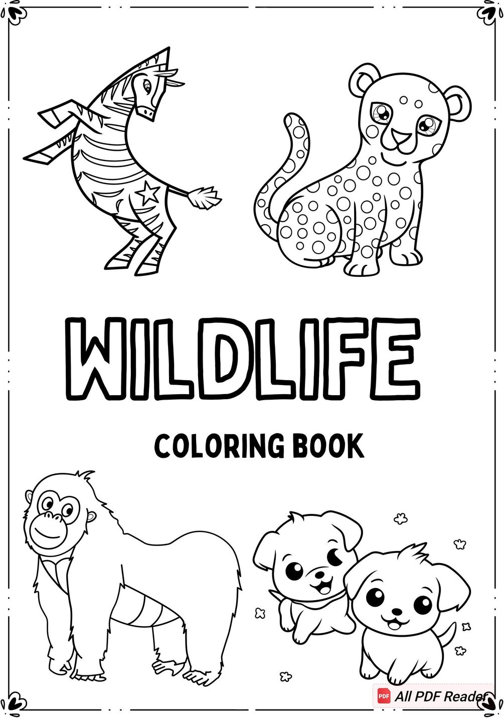 wild life coloring book