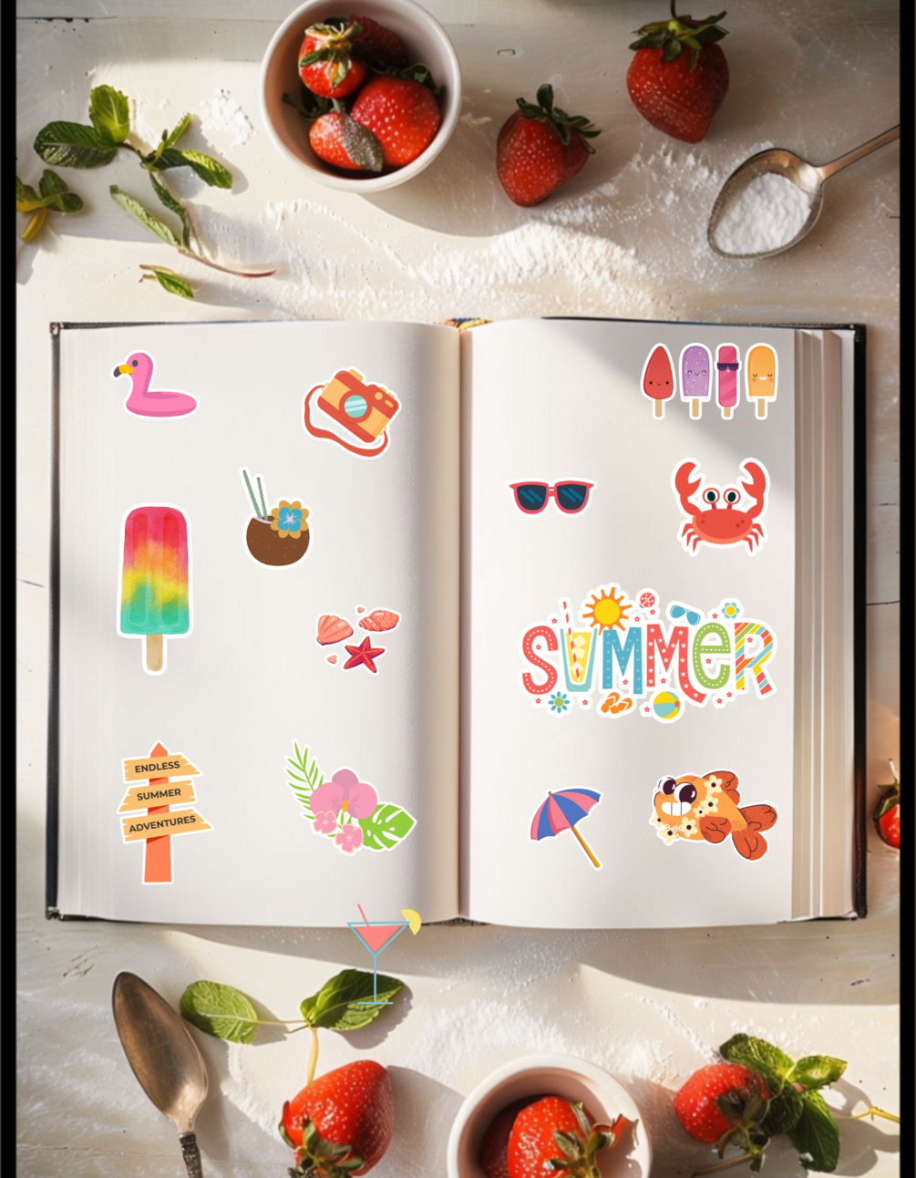 Fun Summer Vibes Sticker Sheet – Cute Printable Stickers for Journals ...