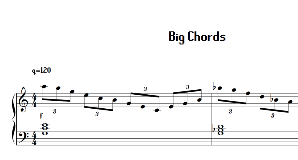 Runescape - Big Chords - Piano sheet music