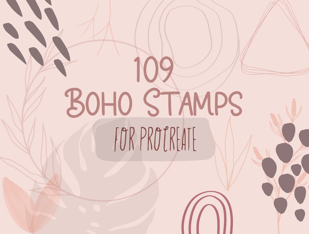 109 Boho-tanical Procreate Stamps