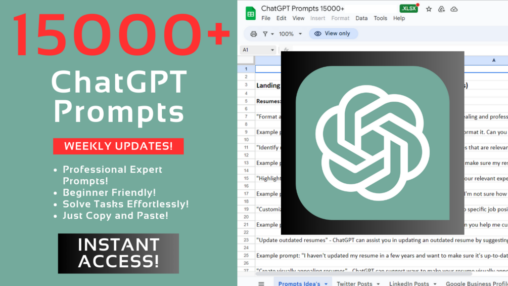 15000 ChatGPT Prompts Bundle / Use AI to Get Rich