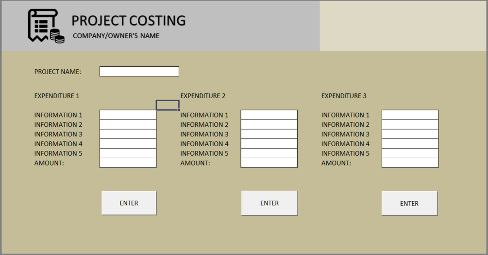 Project Costing Template