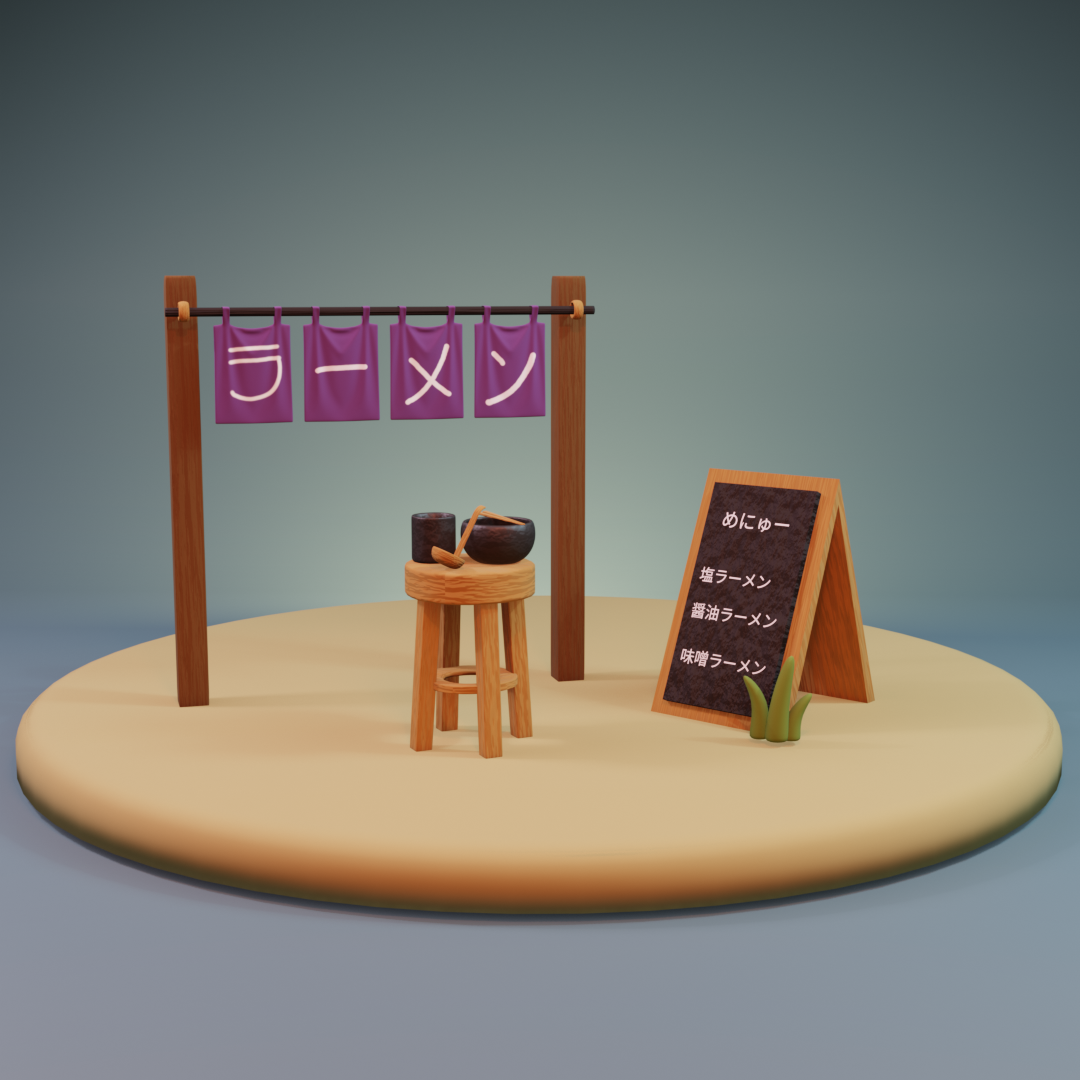 Ramen stand - FREE PACK (blender & fbx)